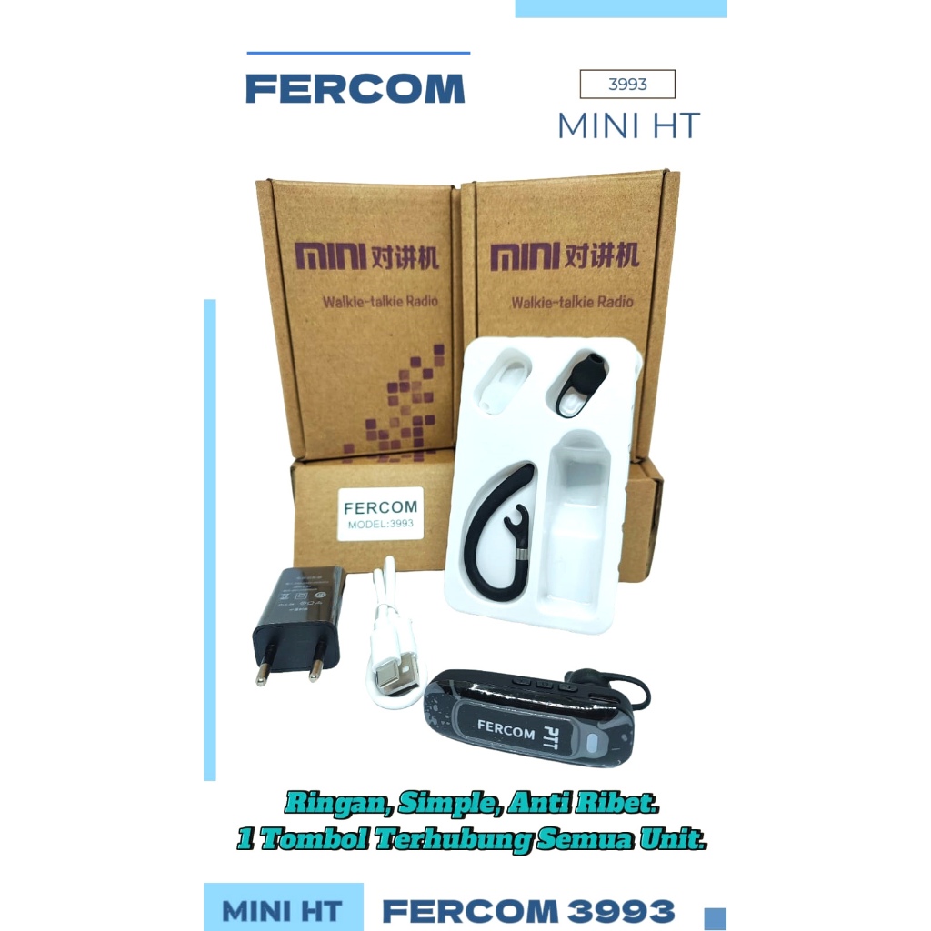 Jual Mini HT Radio HT kecil MODEL Headset Handsfree INTERCOM FBI UHF WO ...