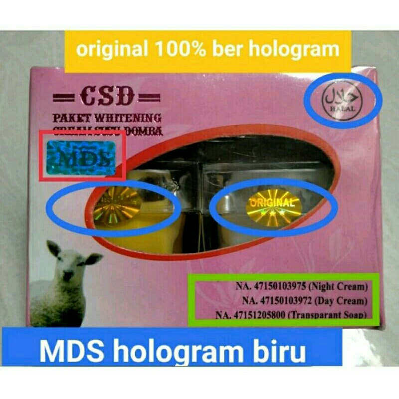 Jual CSD PAKET WHITENING CREAM SUSU DOMBA MDS ORIGINAL 100% CREAM SUDOM | Shopee Indonesia