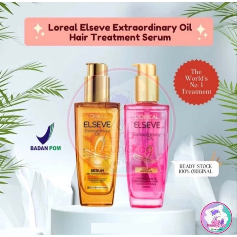Jual L'Oreal Paris Elseve Extraordinary Oil Gold Hair Treatment Serum ...