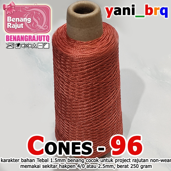 Jual BENANG RAJUT NILON PP CONES GLANZ - D27 (KATALOG A) I NILON PP D27 ...