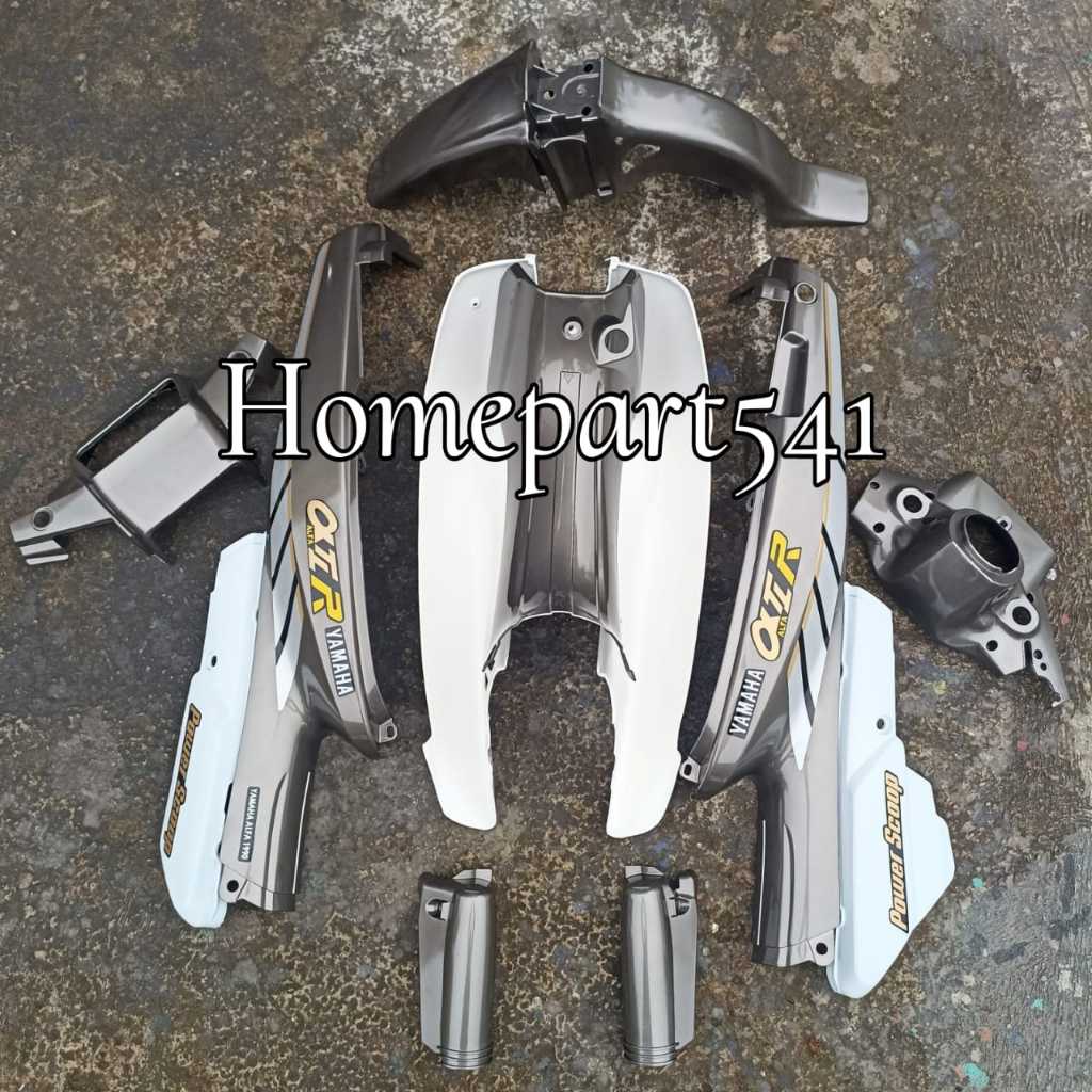 Jual FULL SET BODY HALUS YAMAHA ALFA SET STRIPING + SAYAP WARNA ABU ABU ...