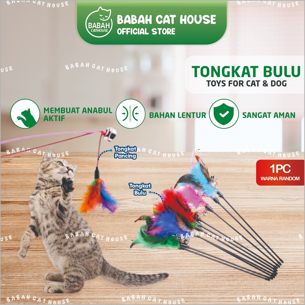 Jual TONGKAT BULU PANCING Mainan Kucing murah Cat Toy Toys Stik Untuk ...