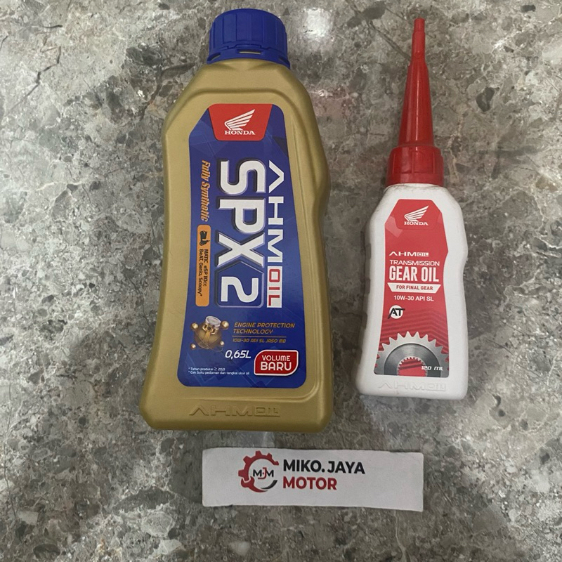 Jual PAKET OLI MATIC SPX 2 0,65L + OLI GARDAN AHM 120ML ORIGINAL ...