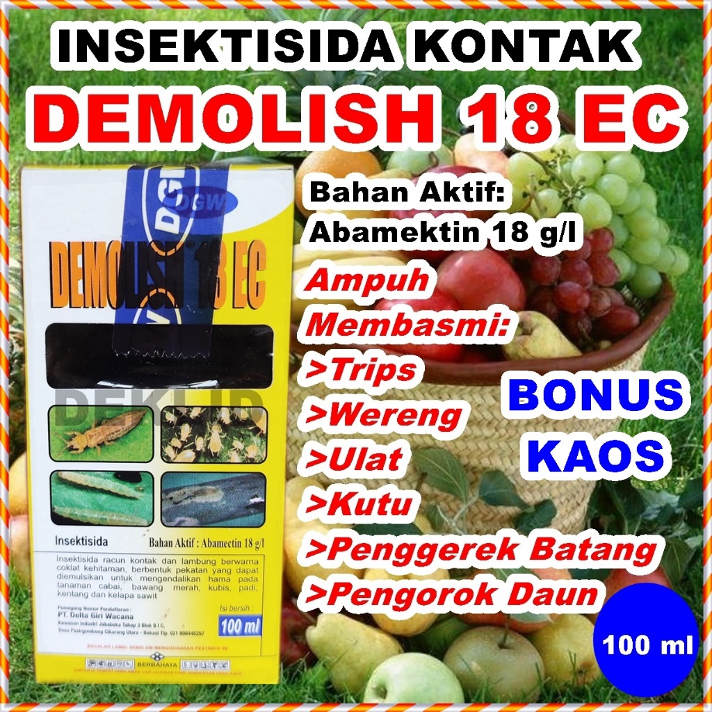 Jual Insektisida Demolish 18 EC 100 ML Pestisida Kontak Obat Abamektin ...