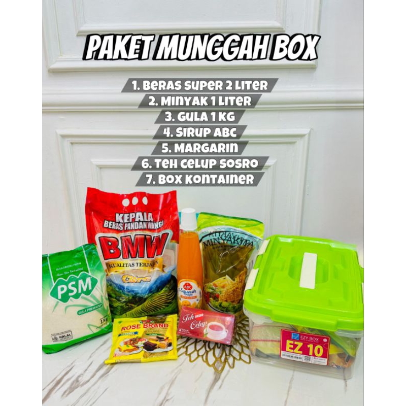 Jual Paket Munggahan Sembako Box Container / Paket Sembako Idul Fitri ...