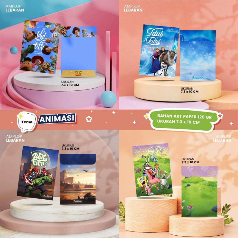 Jual AMPLOP ANIMASI LUCU VIRAL MURAH MERIAH BISA ECER PILIH BEBAS ...