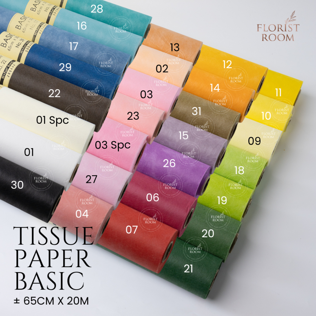 Jual Tissue Paper Basic ±65cm x 20m - Kertas Bunga - Bouquet | Shopee ...