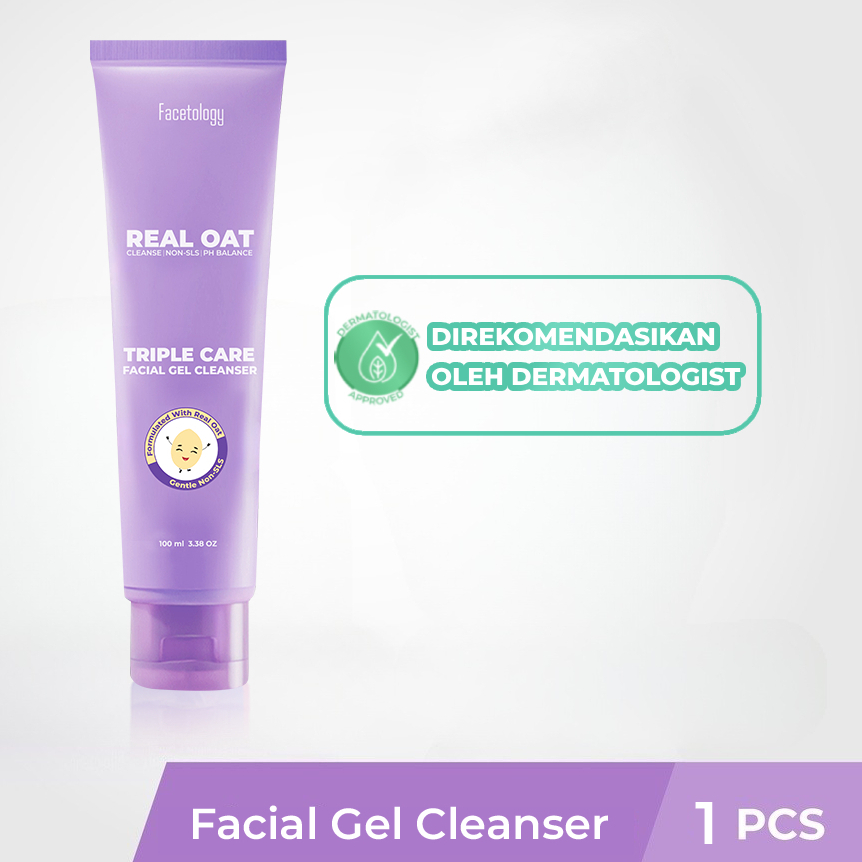 Jual Facetology Triple Care Facial Gel Cleanser Sabun Cuci Muka Gentle ...