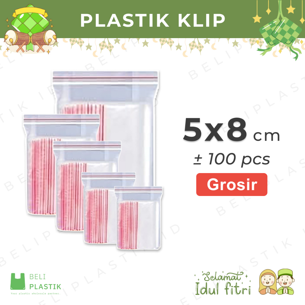 Jual Plastik Klip Ziplock 5x8 cm Bening Tebal Kantong Plastik Clip ...