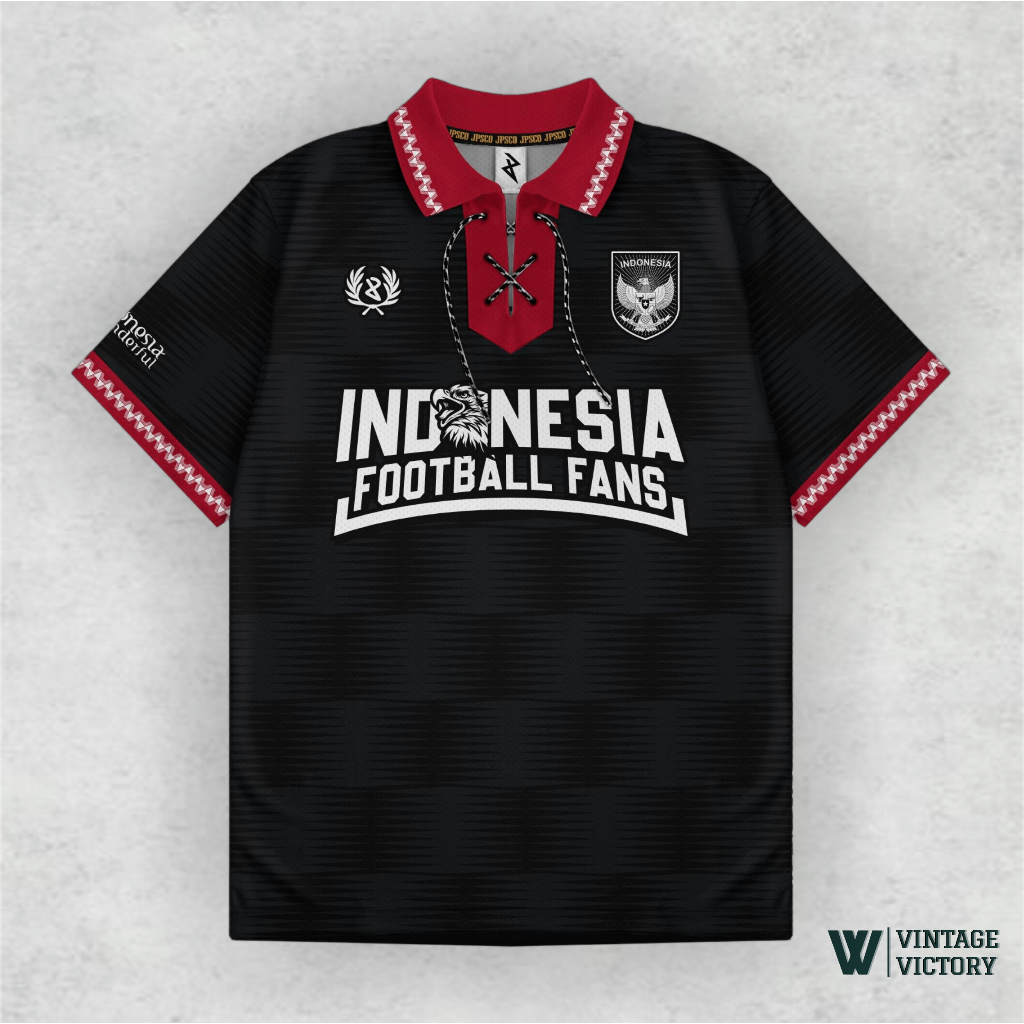 Jual Jersey Timnas Indonesia Fans Football Model Retro Vintage Casual ...