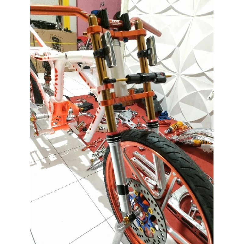 Jual Segitiga atas bawah As26 gold rainbow krom Paketan Bottom as 26 yamaha set isian lengkap ...