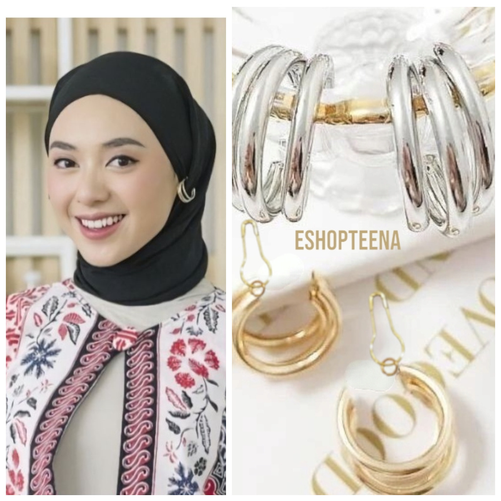 Jual A63 anting hijab juntai bulat 3 susun_anting hijab_anting jilbab ...