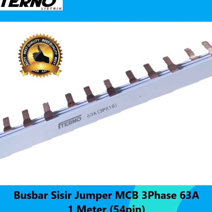 Jual JI Busbar Sisir Rel Sisir MCB 3 Phase 3P 63A 1M Iterno | Shopee ...
