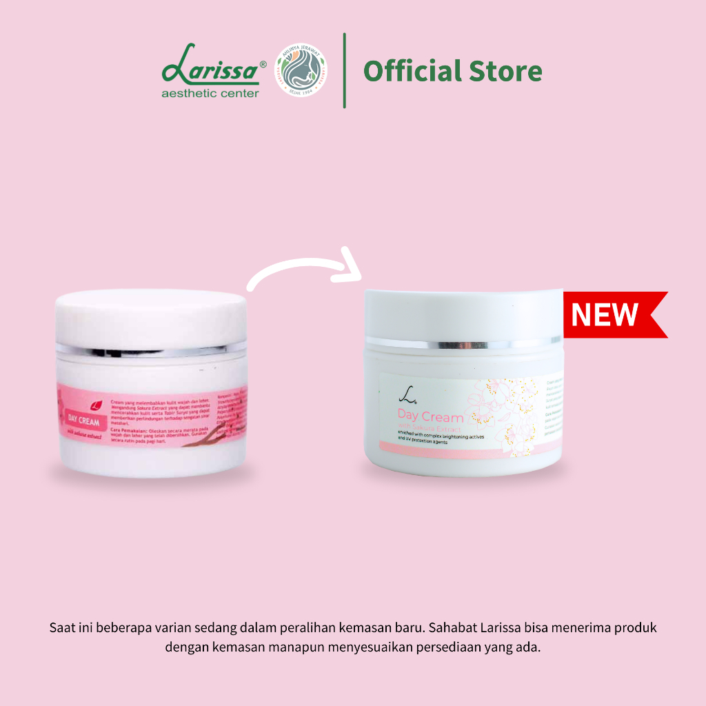 Jual Larissa Krim Pagi Sakura Brightening Series, day cream larissa ...