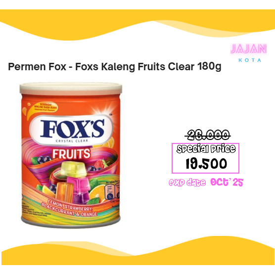 Jual PERMEN FOX FRUITS KALENG 180 GRAM | Shopee Indonesia