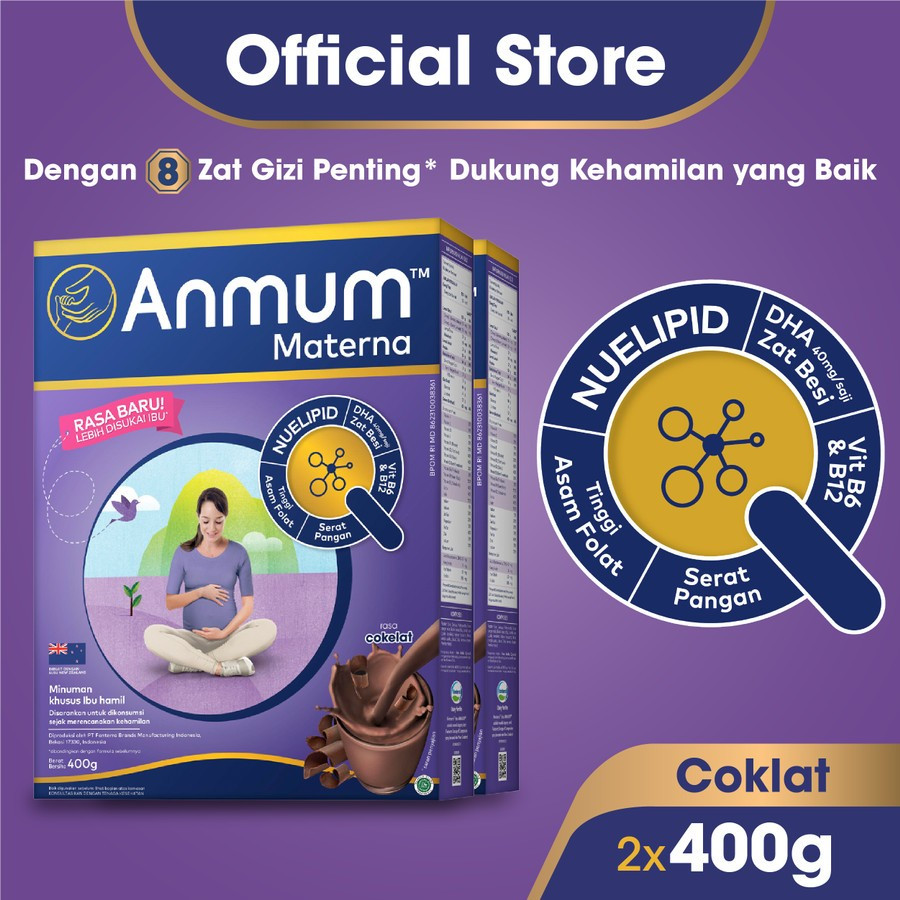 Jual Anmum Materna Susu Bubuk Vanila 400g / Cokelat 400 gr - Susu Ibu ...