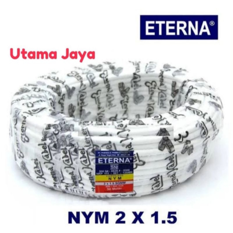 Jual Kabel Eterna 2X1 5 Per Roll 50 Meter Harga Terlengkap & Harga ...