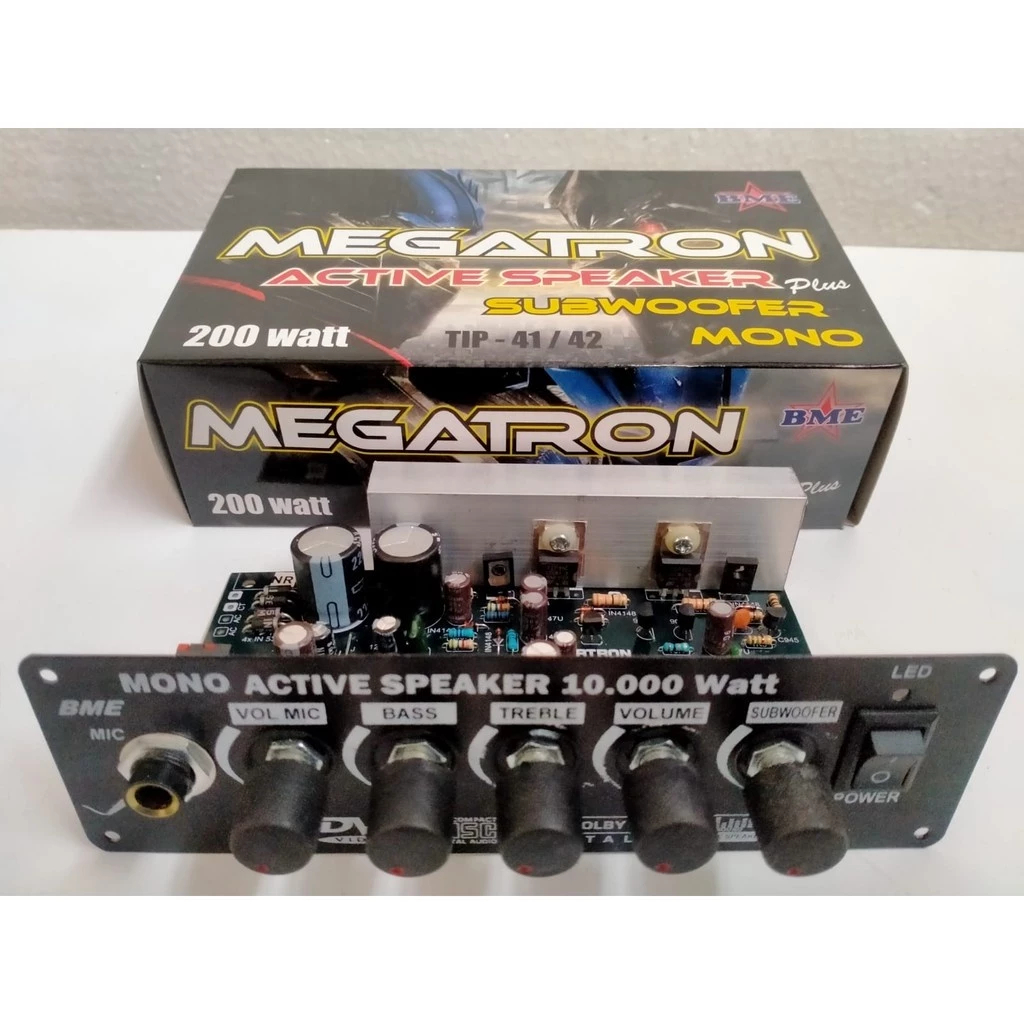 Jual Kit SPEAKER AKTIF MONO + SUBWOOFEER Plus MIC | Shopee Indonesia