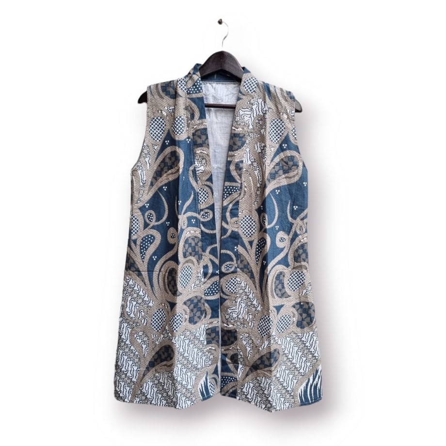 Jual ROMPI BATIK OUTER YUKENSI VEST BATIK BLAZER BATIK | Shopee Indonesia