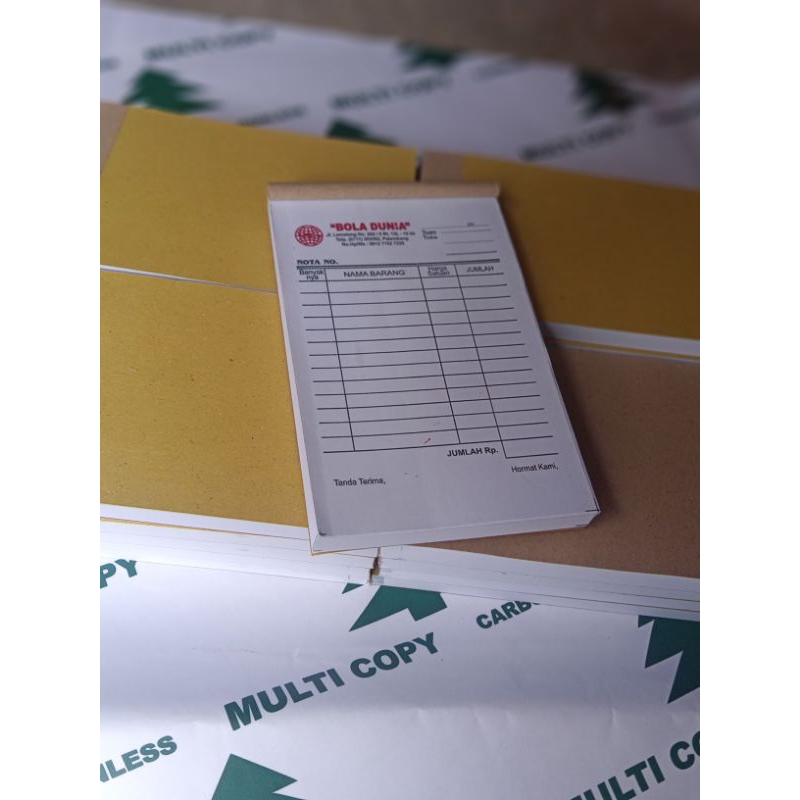 Jual Nota Toko tanpa rangkap warna free desain sampai ACC | Shopee Indonesia