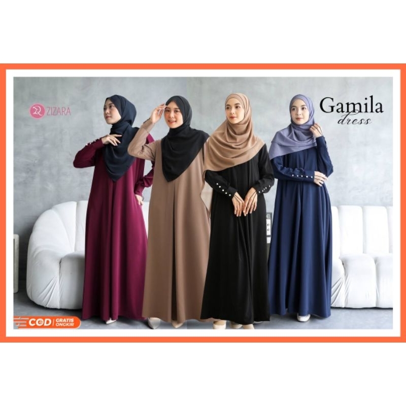 Jual Gamis Muslimah Terbaru Barbara Silk Gamila Dress by Zizara Polos ...