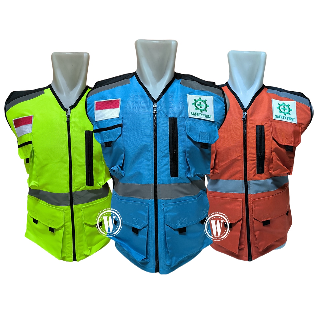 Jual Rompi Safety First Proyek K3 Bahan Taslan Waterproof Untuk ...