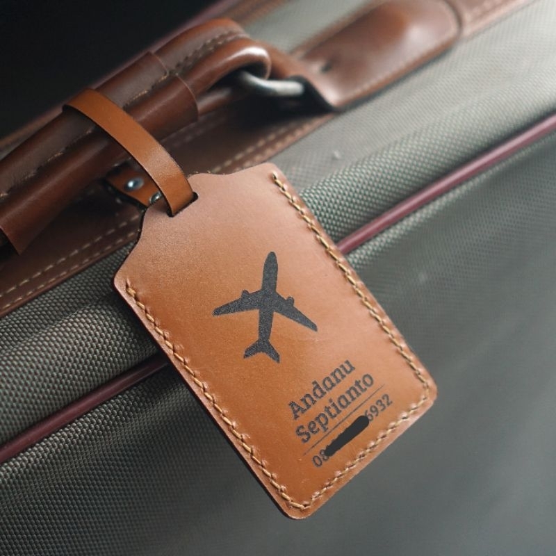 Jual Gantungan Tag Tas Koper Kulit - Nametag Luggage Tag Bag Custom ...