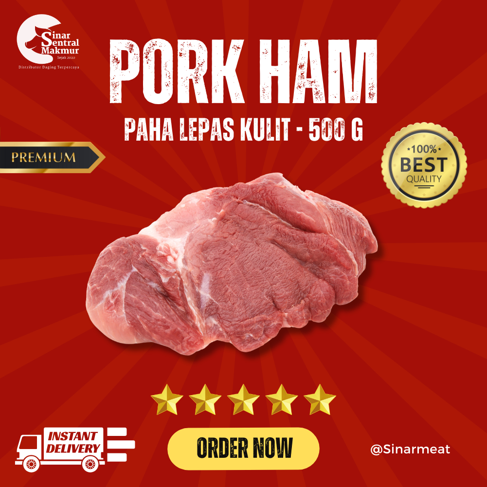 Jual DAGING PAHA BABI LEPAS KULIT LOKAL / PORK HAM SKIN OFF 500GR ...
