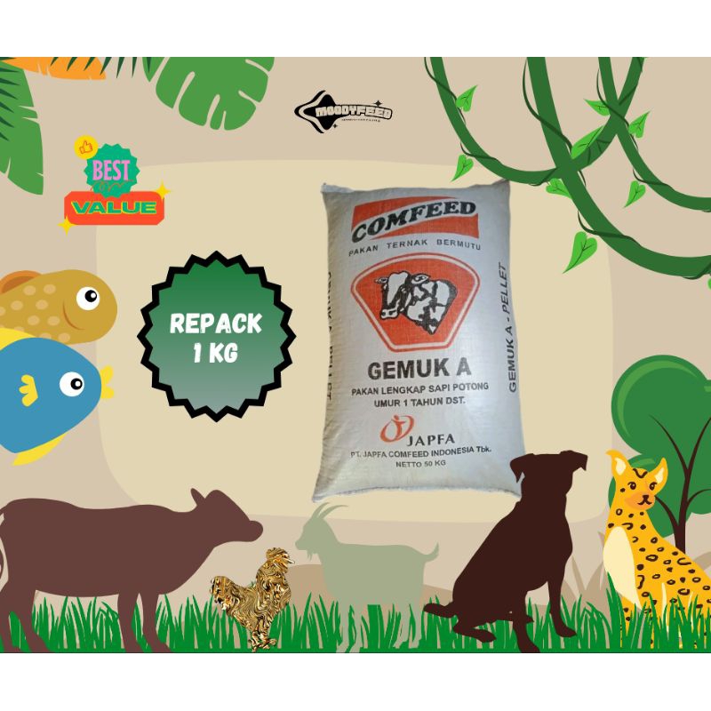 Jual [REPACK] Pakan Gemuk A Sapi dan Kambing Kemasan 1 Kg PT. Japfa ...