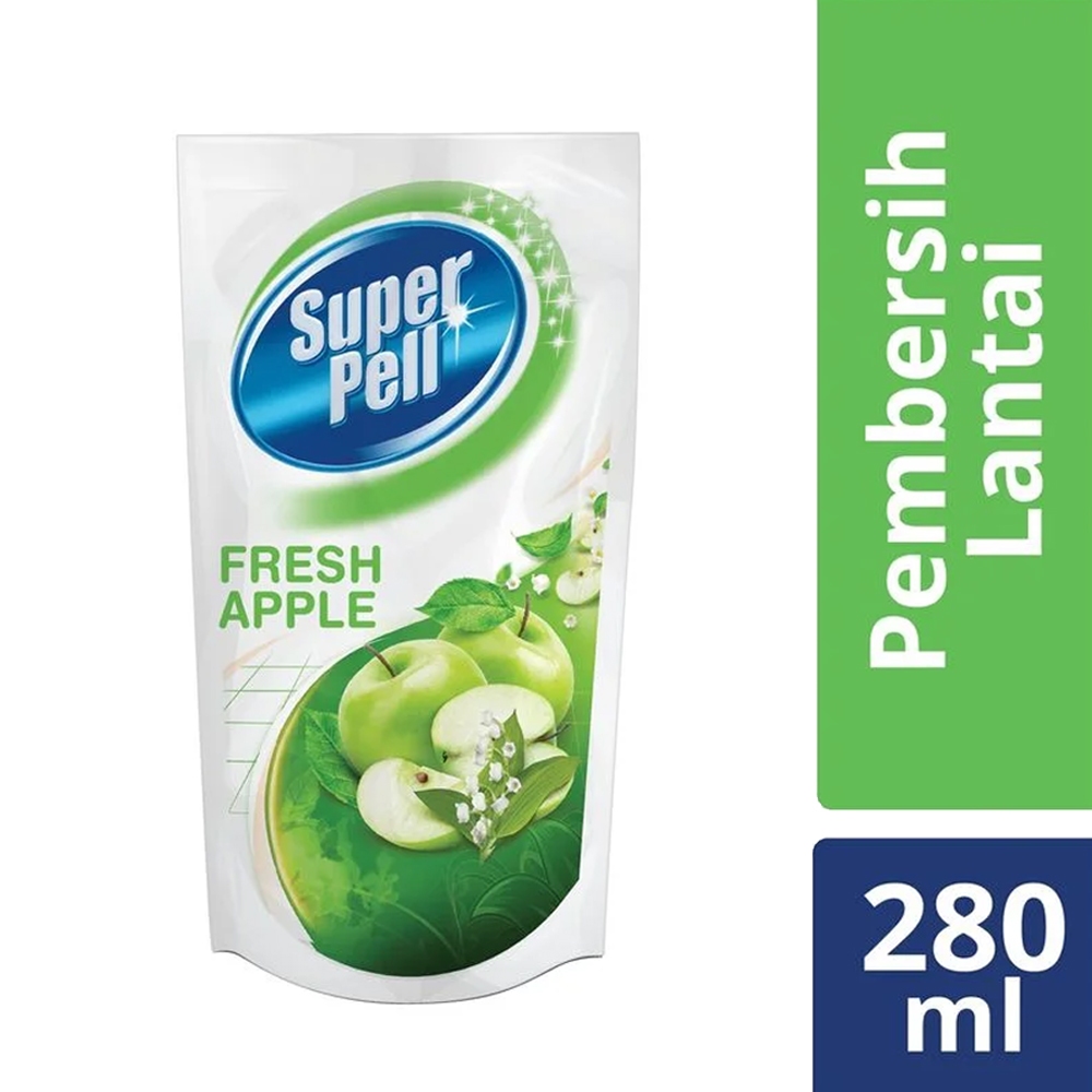 Jual Super Pell Green Apple 280ml - Cairan Pembersih Lantai | Shopee ...