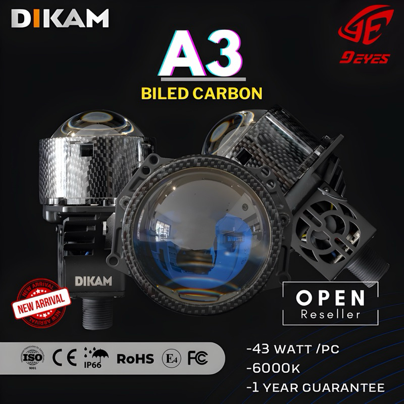 Jual Biled Projector DIKAM A3 Carbon Bluelens 3.0 Inch | Shopee Indonesia