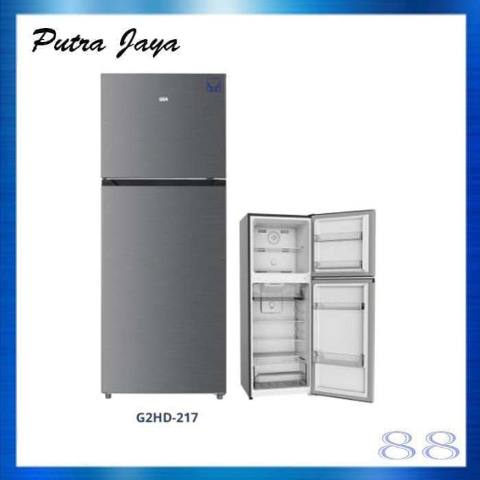 Jual Kulkas GEA G2HD-217 / G2HD217 INOX Kulkas 2 Pintu No Frost 217 ...