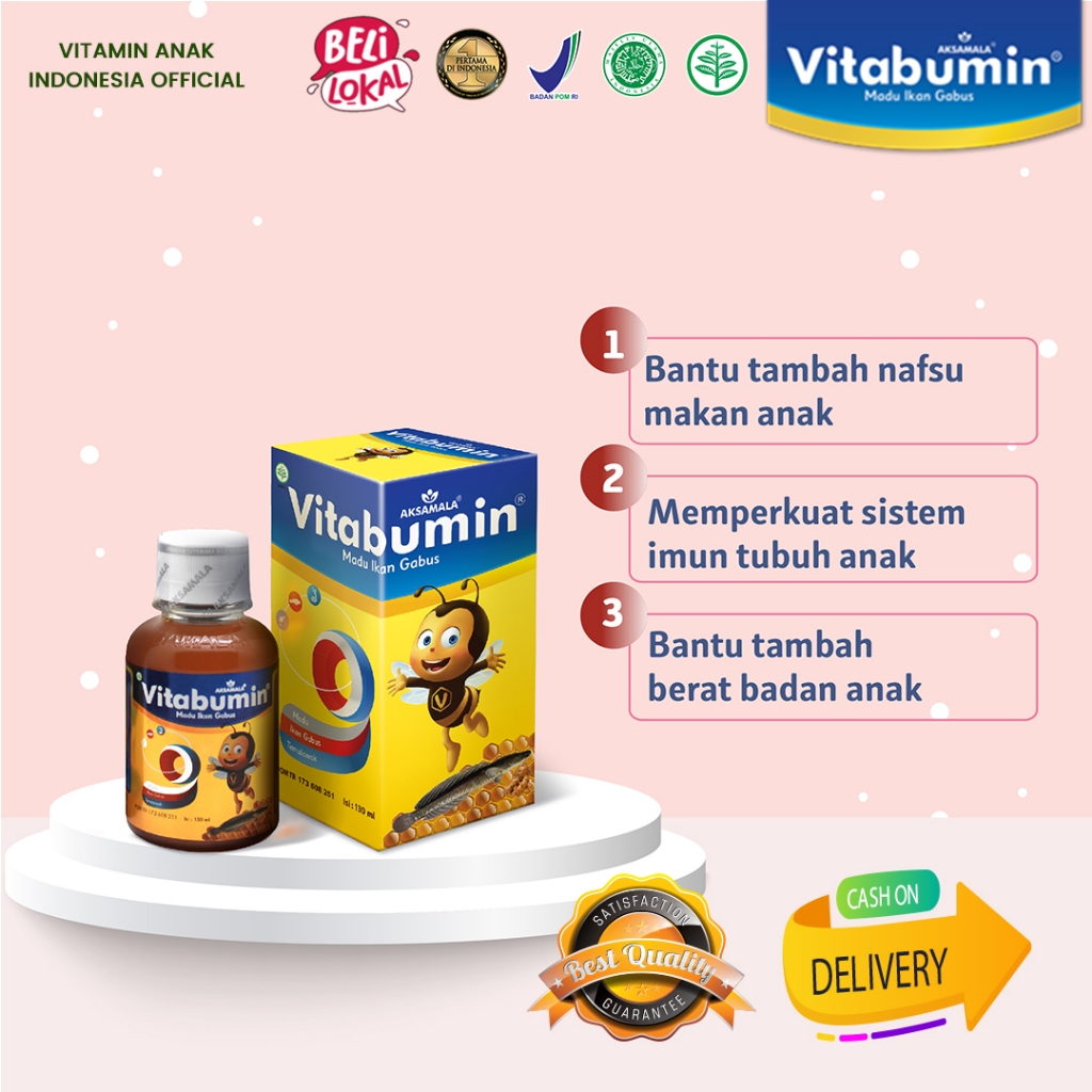 Jual Vitabumin 130 ml 1 Botol Solusi Anak Mudah Makan Madu Albumin ... Jual Vitabumin 130 ml 1 Botol Solusi Anak Mudah Makan Madu Albumin ...