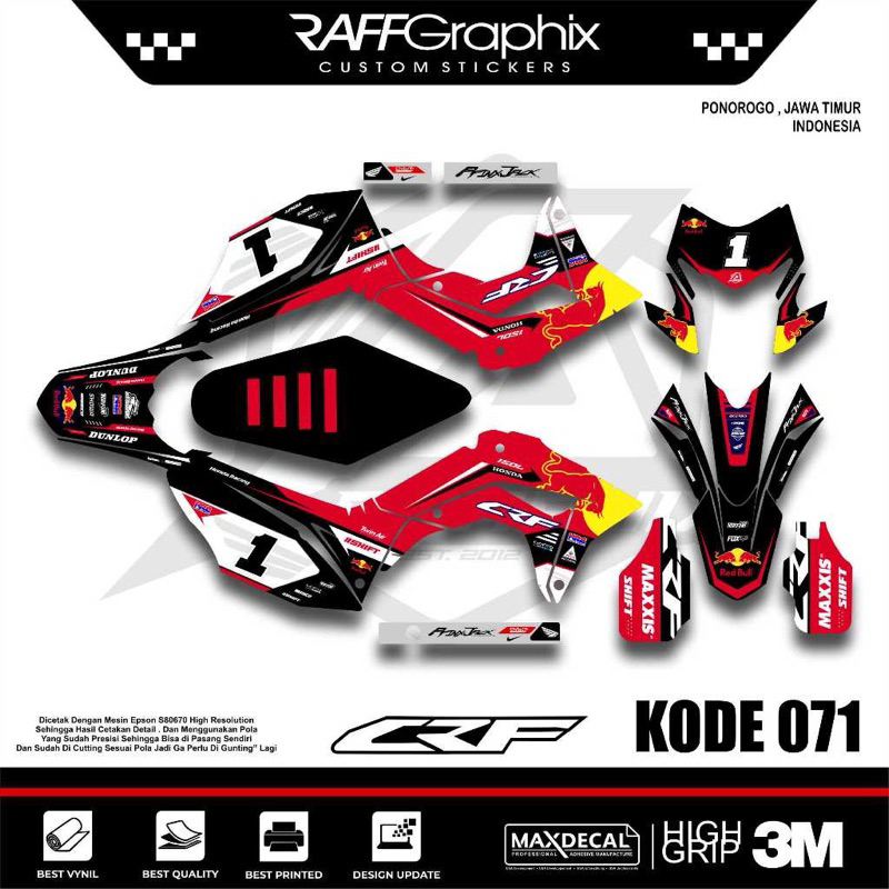 Jual Decal crf 150l- sticker crf terbaru- decal crf terbaru-decal crf ...