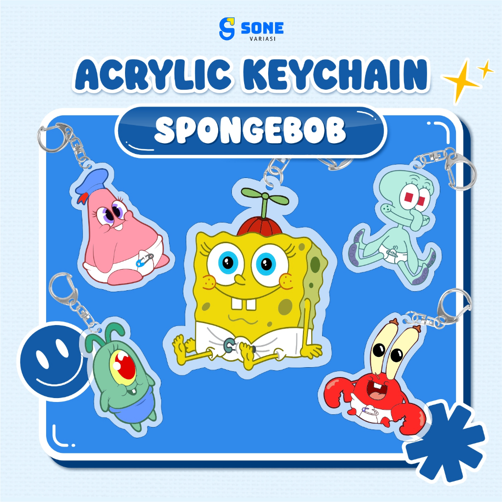 Jual Gantungan Kunci Spongebob / Keychain Kartun / Ganci / Bahan ...