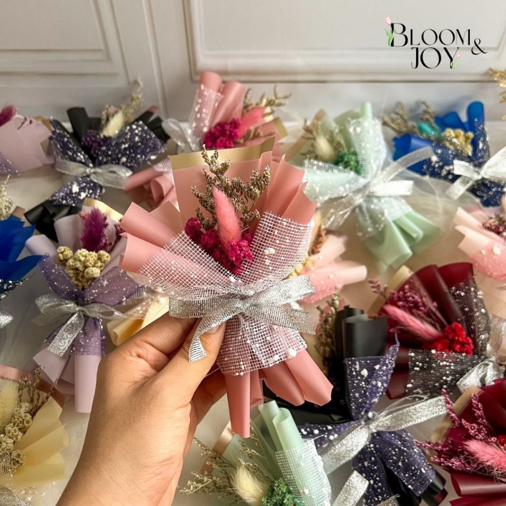 Jual BUKET MINI BUNGA KERING HIASAN HAMPERS BUKET MINI BUKET FRAME ...