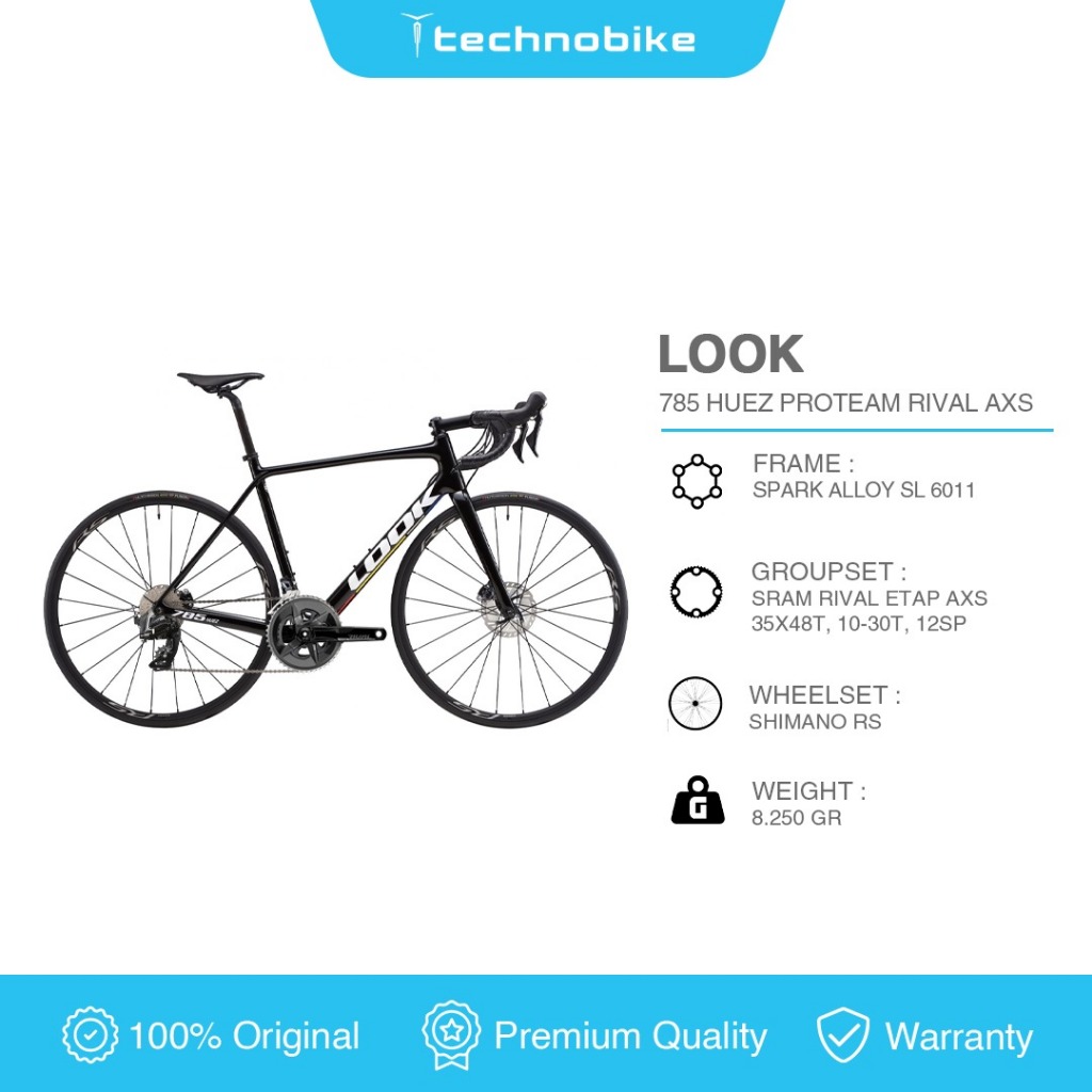 Jual Fullbike Look 785 Huez DB Rival Etap AXS Proteam Black | Shopee ...