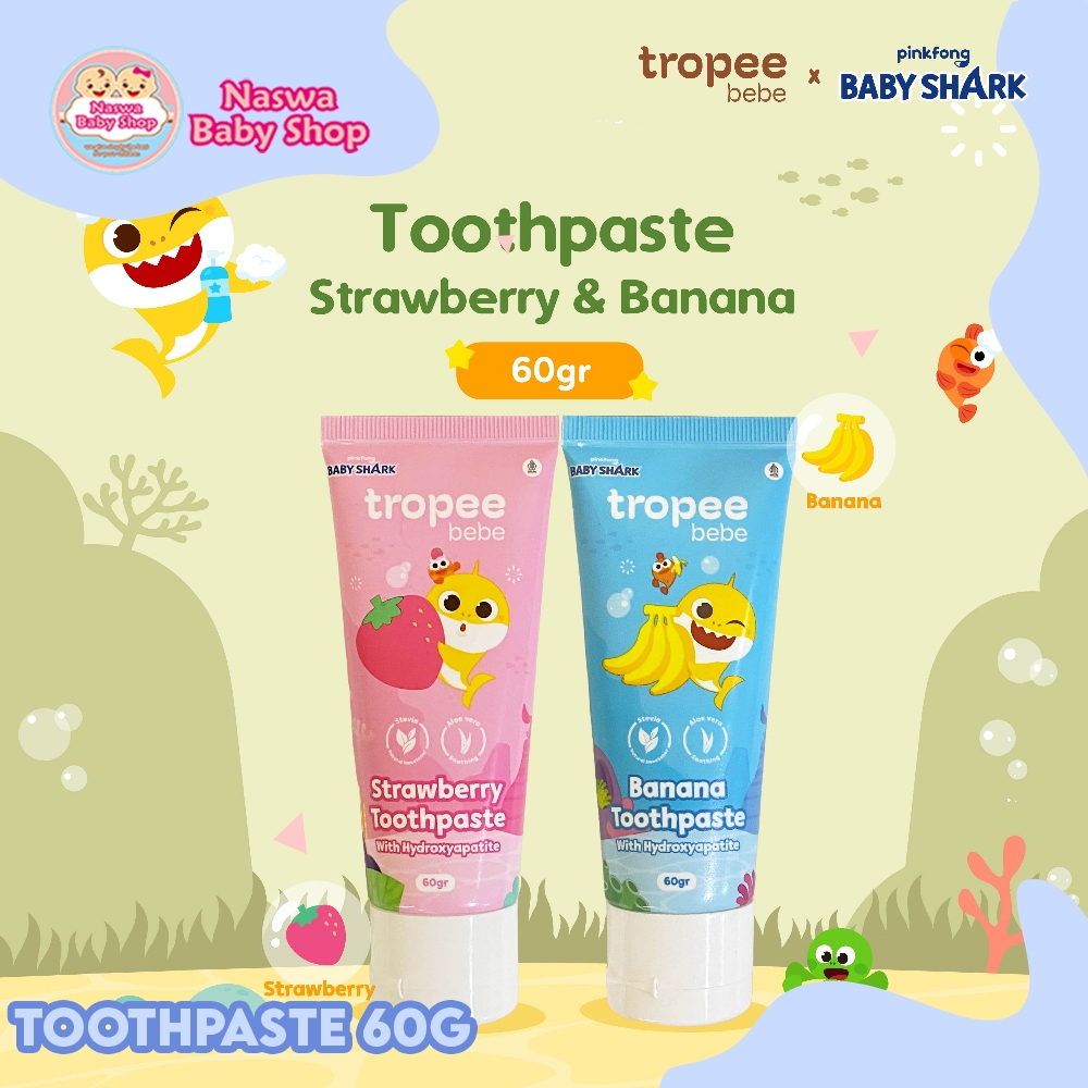 Jual Tropee Bebe x Pinkfong Baby Shark Toothpaste Pasta Gigi Anak 60g ...