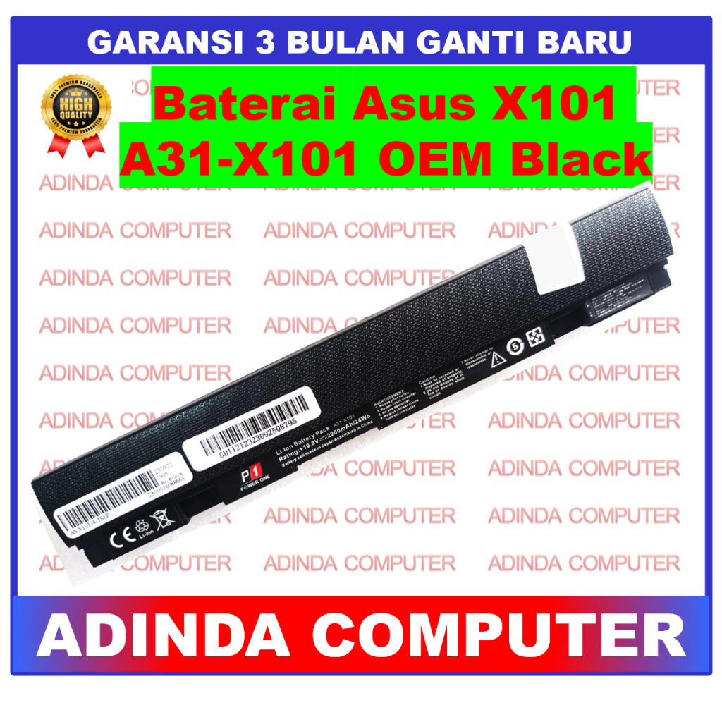 Jual Baterai Asus Eee PC X101 X101C X101CH X101H A31-X101 A32-X101 Black OEM | Shopee Indonesia