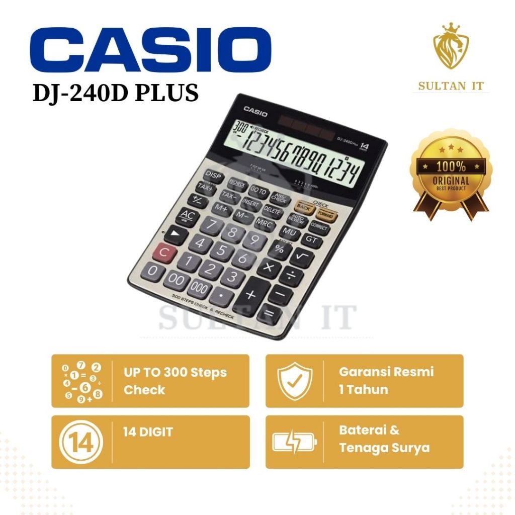 Jual Kalkulator Casio DJ 240 D PLUS Original | Shopee Indonesia