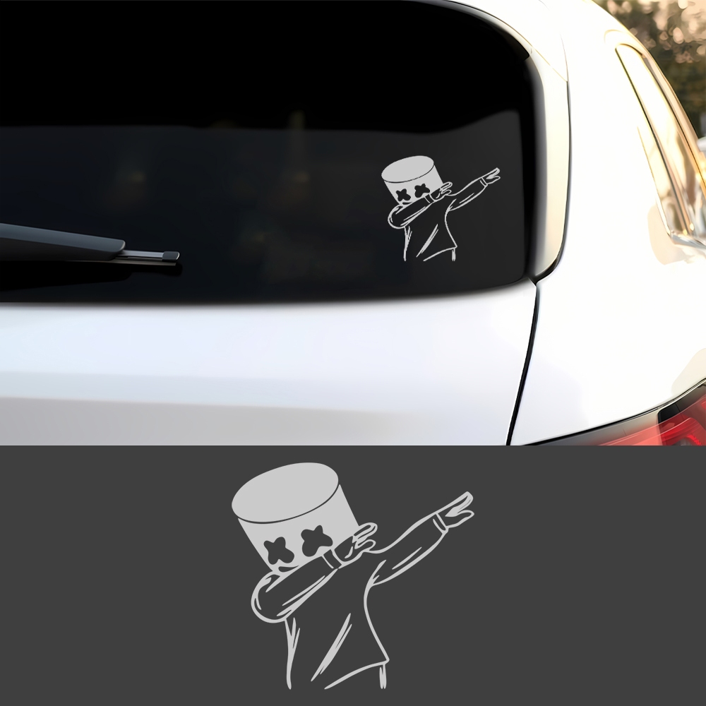 Jual Stiker Kaca Mobil Band Musik Marshmello Dab Pose Car Decal Sticker ...