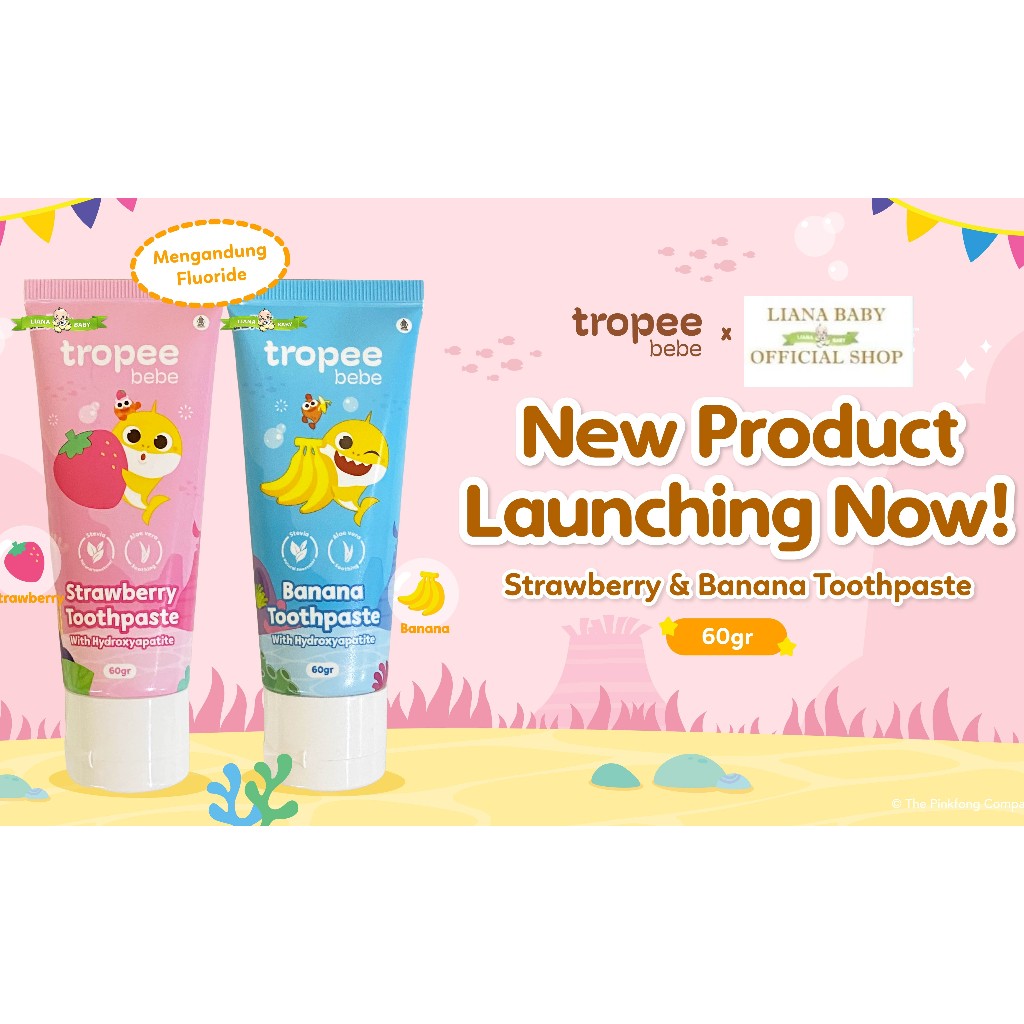 Jual PERA787 TROPEE BABY PASTA GIGI ODOL TOOTHPASTE SHARK 60gr BANANA ...
