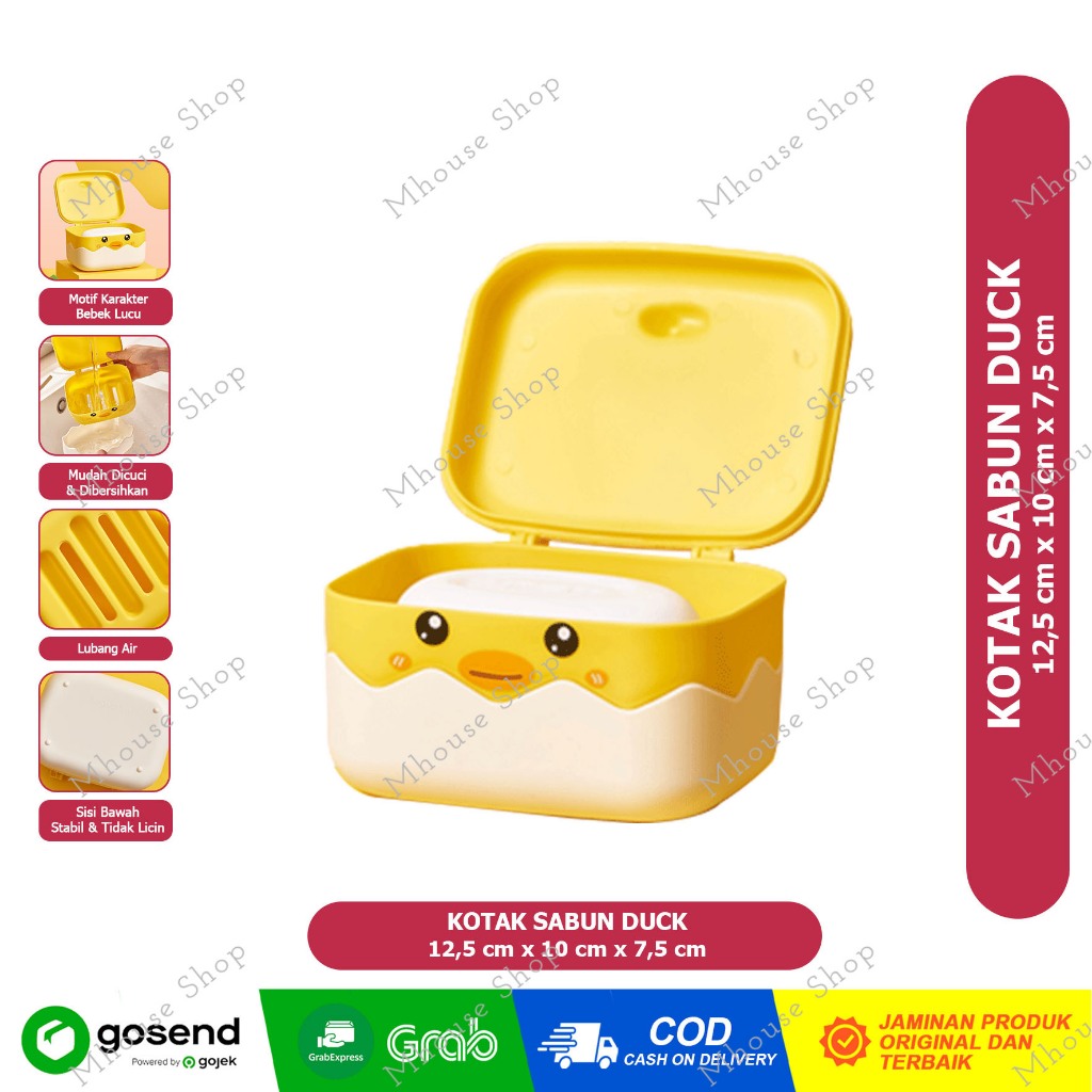 Jual KOTAK SABUN LUCU DUCK TEMPAT SABUN BATANG BAR SOAP STORAGE ...