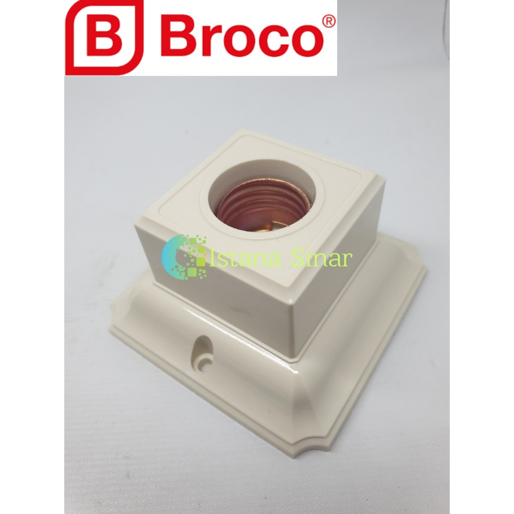 Jual BROCO Fitting Plafon Segi 4 E27 1210 / Fiting plafon persegi ...