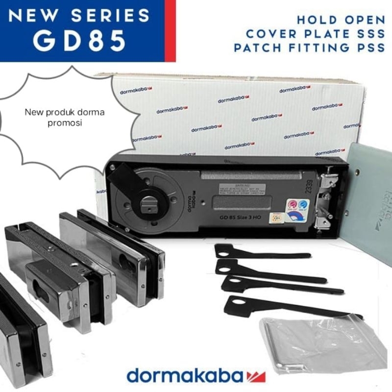 Jual Floor hinge dorma GD 85 komplit pacth fitting dorma original 100% ...