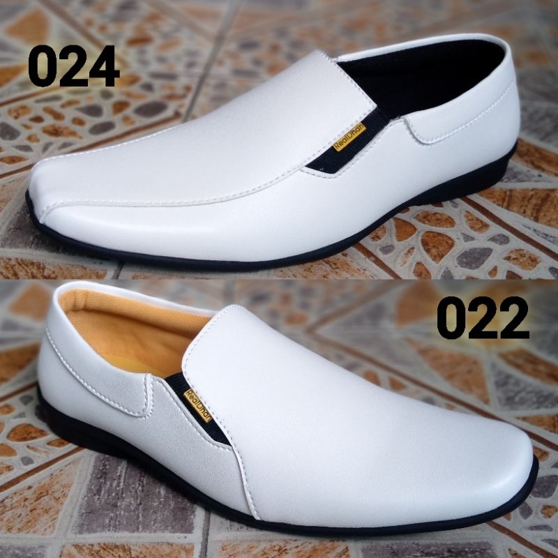 Jual Sepatu pantofel putih pria sepatu putih perawat formal | Shopee ...