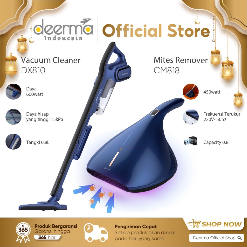 Jual Deerma HOT Vacuum cleaner DX810+Mite remover CM818 Bundle | Shopee ...