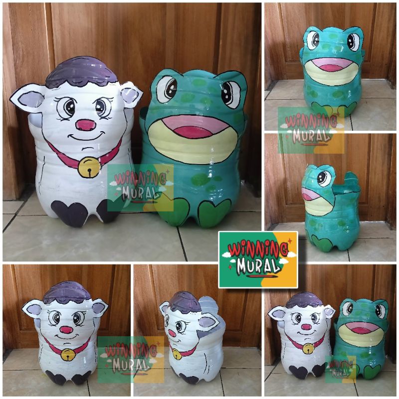 Jual Pot Galon Le mineral/ Pot Lucu/ Tempat sampah lucu/ Prakarya ...