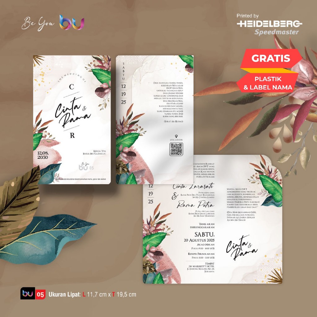 Jual Undangan Pernikahan Desain Modern Be You 05 | Undangan Pernikahan ...