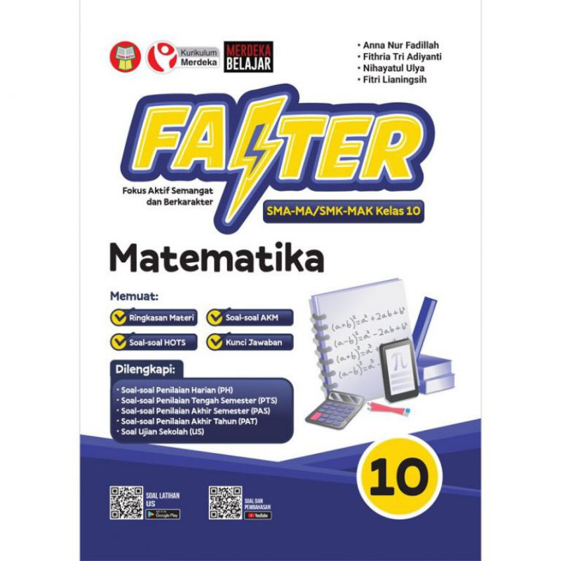 Jual BUKU r\RINGKASAN MATERI DAN LATIHAN SOAL FASTER MATEMATIKA SMA/MA ...